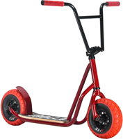 Step met grote wielen - Luchtgevulde banden - Hufterproof - Rood MDsport